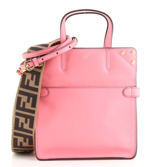 Fendi | Bags | Fendi Flip Tote Leather Mini Pink | Poshmark